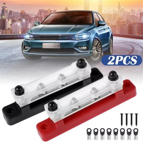 4way M6 Bus Bar Terminal Power Distribution Block Copper 48v 150a Car Rv Boat