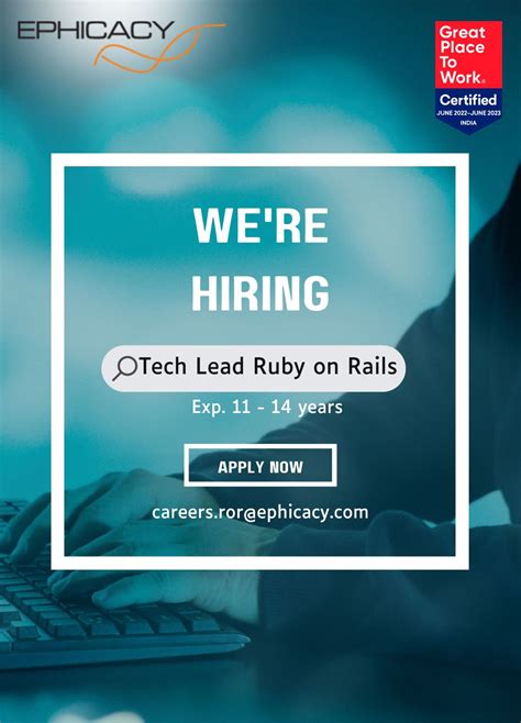 hiringalerts rubyonrailsdeveloper rubyonrails rubyonrailsdeveloper… ephicacy