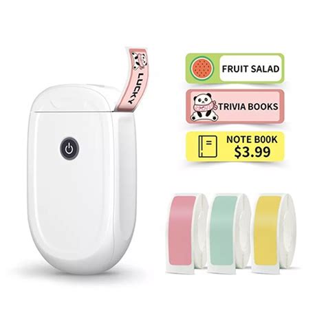 Bluetooth Pocket Portable Label Printer Thermal Label Printer Fast Printing Home Office Use