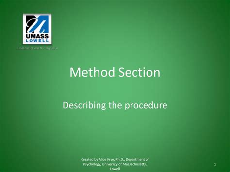 PPT Method Section PowerPoint Presentation Free Download ID