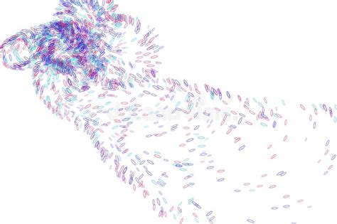 Abstract Conceptual Motion Particle Or Random Pattern Shape White Texture Template And Style