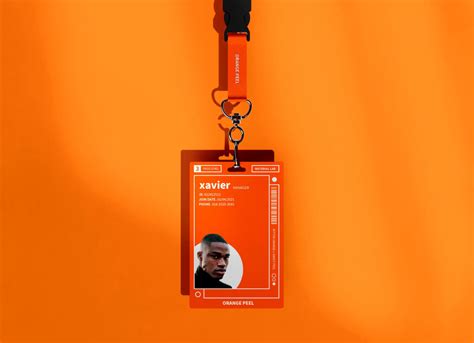 employee id card mockup free psd templates