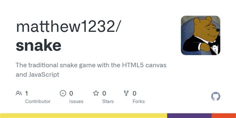 Github Matthew Snake The Traditional Snake Game With The Html Canvas And Javascript