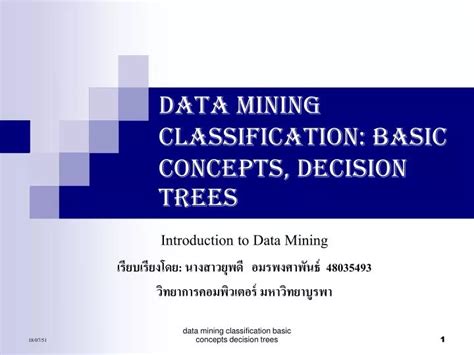 Ppt Data Mining Classification Basic Concepts Decision Trees Powerpoint Presentation Id