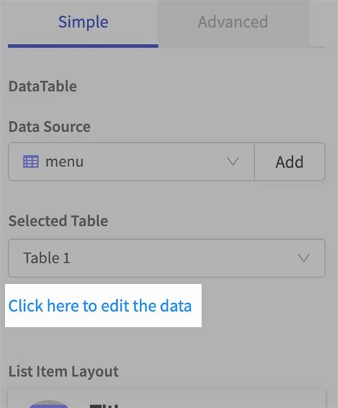 Data Viewer Grid Thunkable Docs