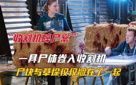 一具尸体卷入收割机，尸块与草垛捆在一起，像是一块红枣沙琪玛 铁柱讲电影 铁柱讲电影 哔哩哔哩视频