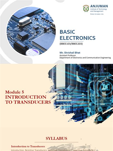 Basic Electronics Bbee103 Bbee203 Introduction To Transducers Module 5 Pdf Capacitor