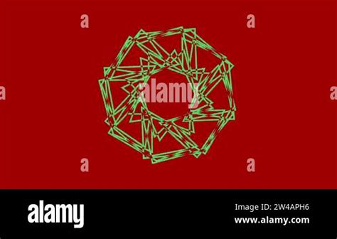 Two Colored And Overlapping Graphic Objects Which Rotate In The Two