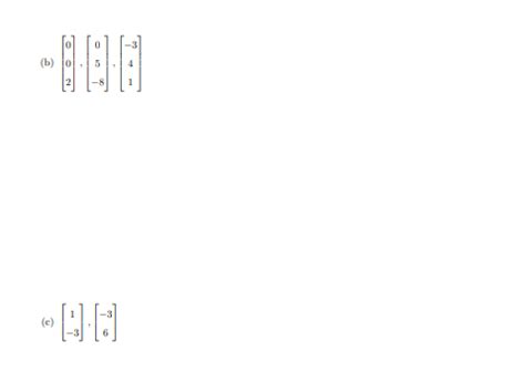 Solved For Each Determine Whether The Set Of Vectors Is Chegg