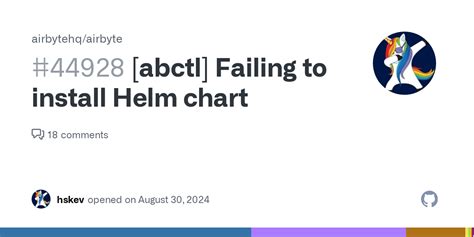 Abctl Failing To Install Helm Chart · Issue 44928 · Airbytehqairbyte · Github