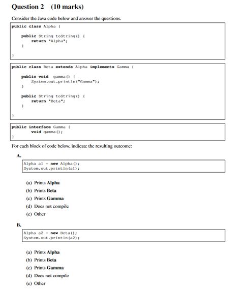 Solved Question Marks Consider The Java Code Below Chegg
