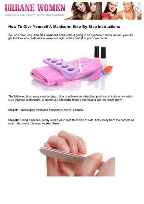 How To Give Yourself A Manicure Step By Step Instructions