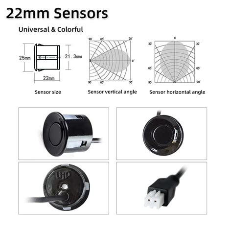 12v 22mm 4 Sensors Car Parking Sensors Parking Kit Led Display Backlight Reverse Backup Radar