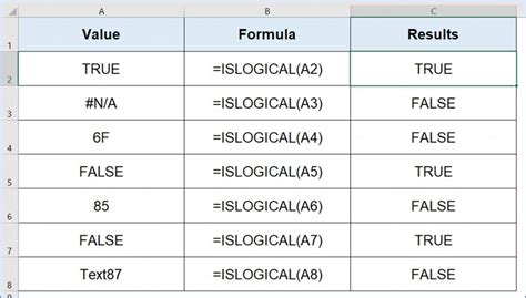 How To Check Whether A Value Is Logical Value Excelnotes