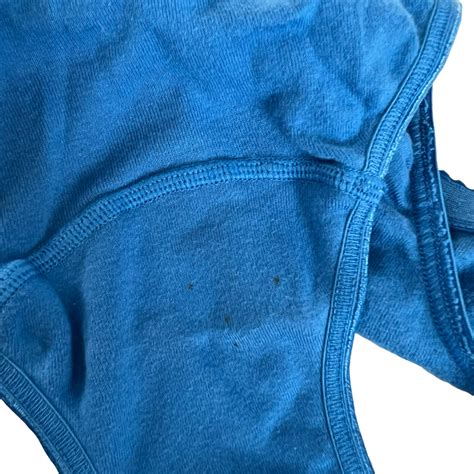 90s Victorias Secret Panties Briefs Medium Blue Cotton Wide Elastic Band Underwear Everyday