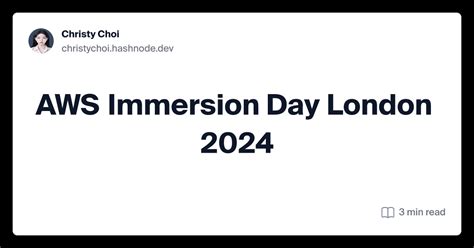 Aws Immersion Day London