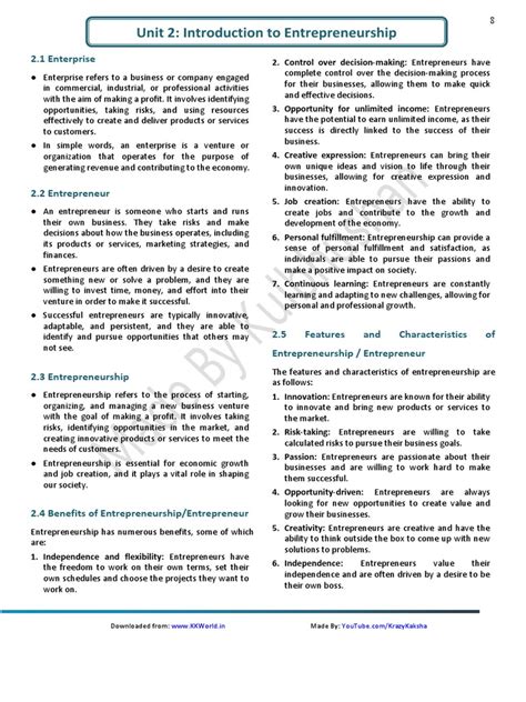 Ibm Unit 2 Introduction To Entrepreneurship By Kulbhushan Krazy