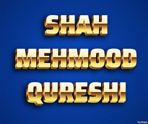 Shah Mehmood Qureshi Text Effect And Logo Design Celebrity