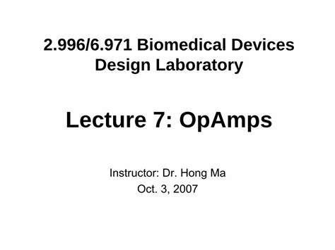 Pdf Lecture 7 Opamps Mit Opencourseware Dokumen Tips