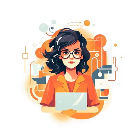 premium ai image female developer background