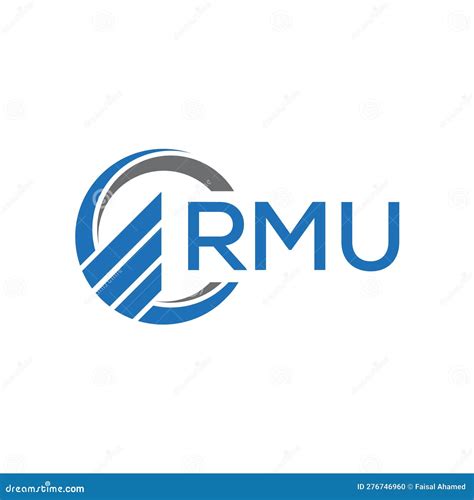 Rmu Logo Rmu Letter Logo Design On White Background Rmu Creative