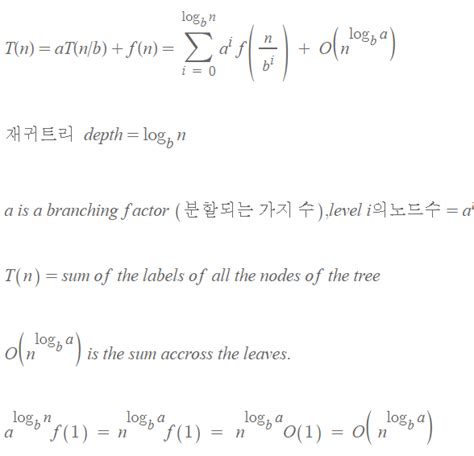 Algorithm Master Theorem