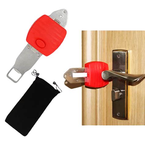 Washranp Portable Door Lock Rustproof Anti Theft Security Door Lock