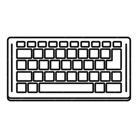 Premium Vector Computer Keyboard Icon Outline Computer Keyboard