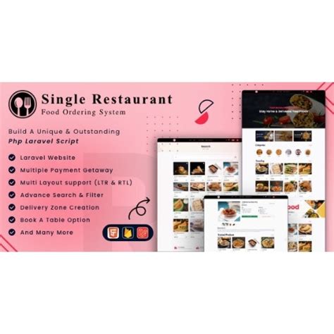 Single Restaurant Laravel Website Admin Panel At 3 49 Only WPSHOP