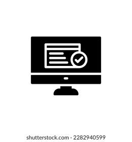 Computer Check Mark Icon Flat Style Stock Vector Royalty Free 2282940599 Shutterstock