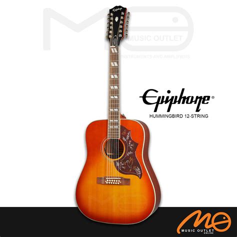 Epiphone Masterbilt Hummingbird 12 String Acoustic Guitar Aged Cherry