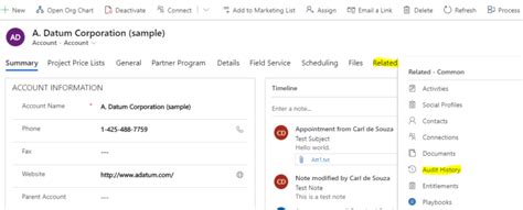 Auditing In Dynamics 365 And Power Apps Carl De Souza