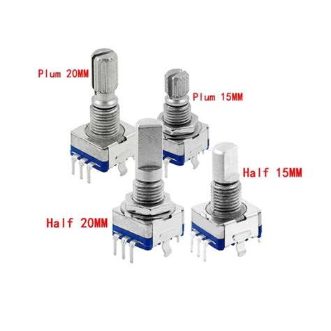 1pcs Half Plum Axis Rotary Encoder Handle Length 15mm 20mm Code Switch Ec11 Digital