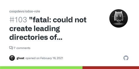 Fatal Could Not Create Leading Directories Of Homeodoopyenv Permission Denied · Issue