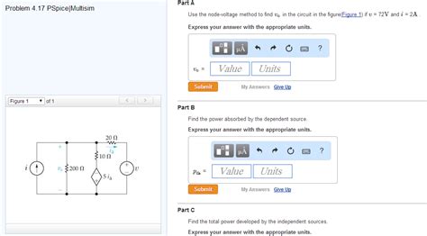 Solved PSpice Multisim Use The Node Voltage Method To Fin Chegg