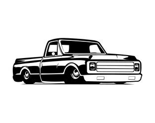 Vintage Truck Logo Isolated Royalty Free Vector Image