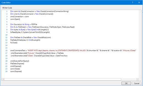 How Can I Insert Blob Column In Oracle Db By Using Uipath Vb Script