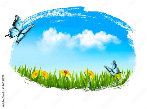 Sky Grass Vector Clipart