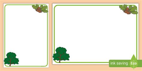 Oak Tree Page Border