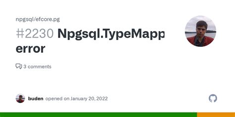 Npgsqltypemappingnpgsqltypemapping Error · Issue 2230 · Npgsqlefcorepg · Github