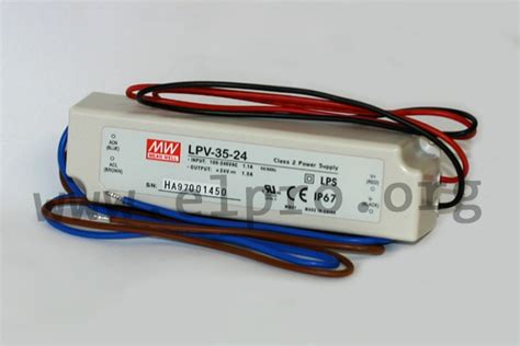 Mean Well Led Drivers 35w Ip67 Constant Voltage Lpv 35 Series Elpro Elektronik