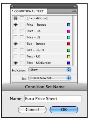 Working With Conditional Text In Indesign Training Connection