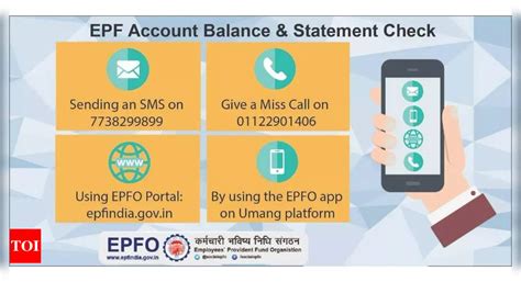 How To Check PF Balance Online Through EPFO Portal Times Of India