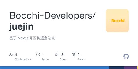 GitHub Bocchi Developers juejin 基于 Nextjs 开发仿掘金站点