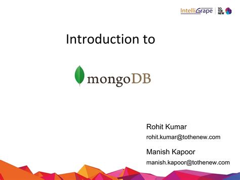 Introduction To Mongo Db PPT