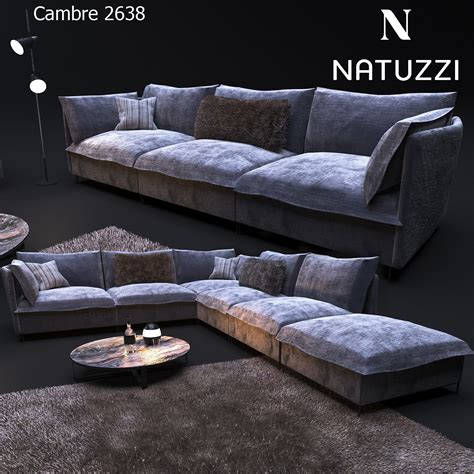 현대적인 스타일의 소파 Natuzzi Cambre 2638 3d 모델 10 Max Free3d