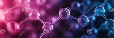 Colorful Molecules And Chemical Structures Are Interconnected Creating