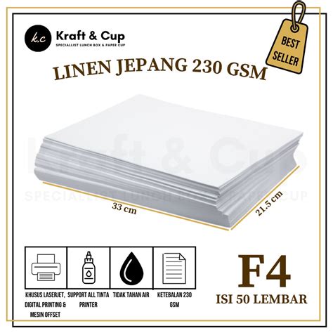 Jual [50 Lbr] Kertas Linen F4 Kertas Sertifikat F4 Linen Kertas Piagam F4 Linen Shopee Indonesia