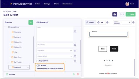Using Autofill L Formcentric