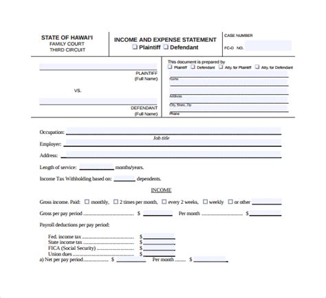FREE Sample Expense Statement Templates In PDF MS Word